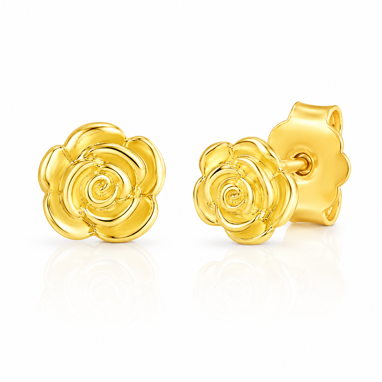 Sterling Silver Tiny Dainty Rose Stud Earrings – Atlanta Jewelers Supply