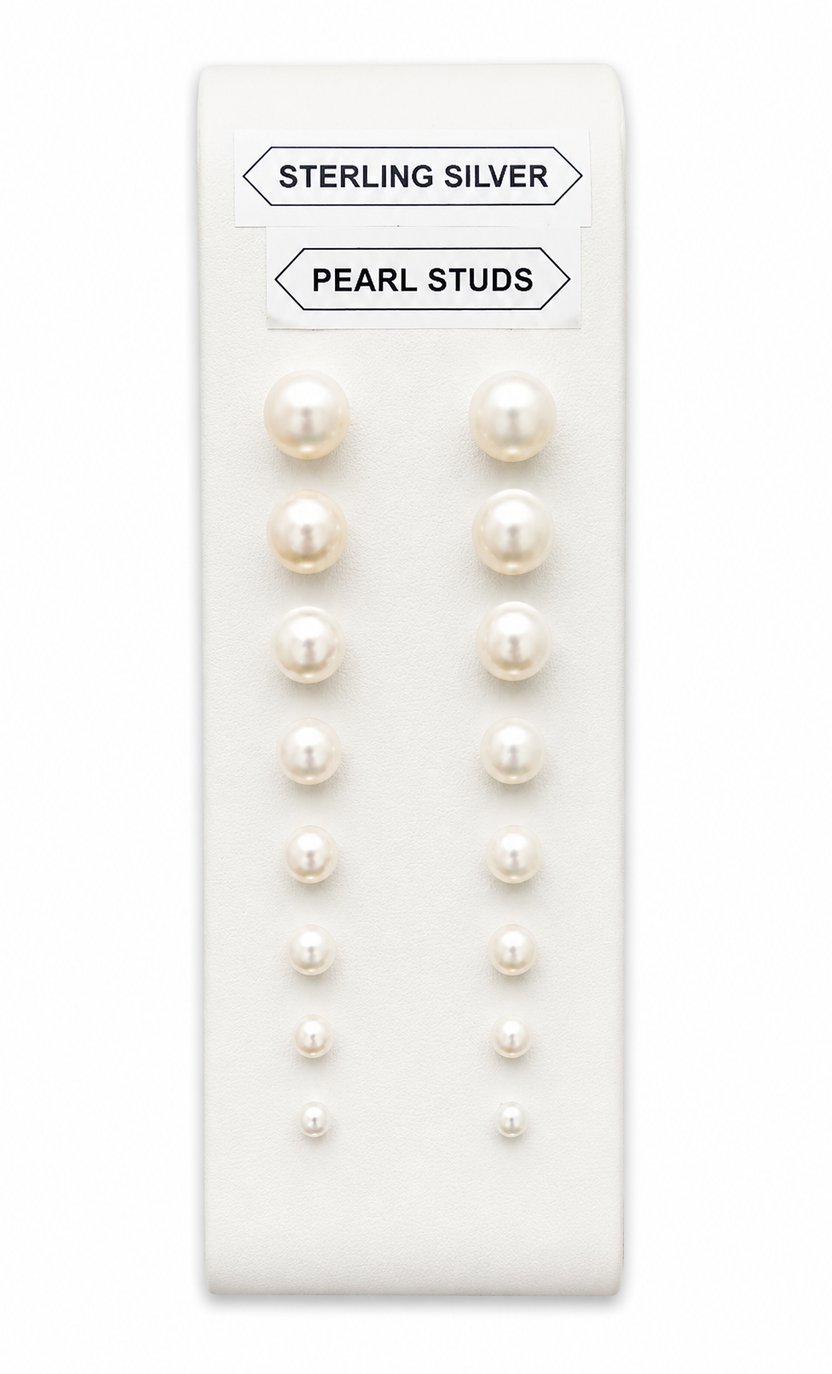 Premade Sterling Silver Freshwater Pearl Stud Display – Atlanta ...