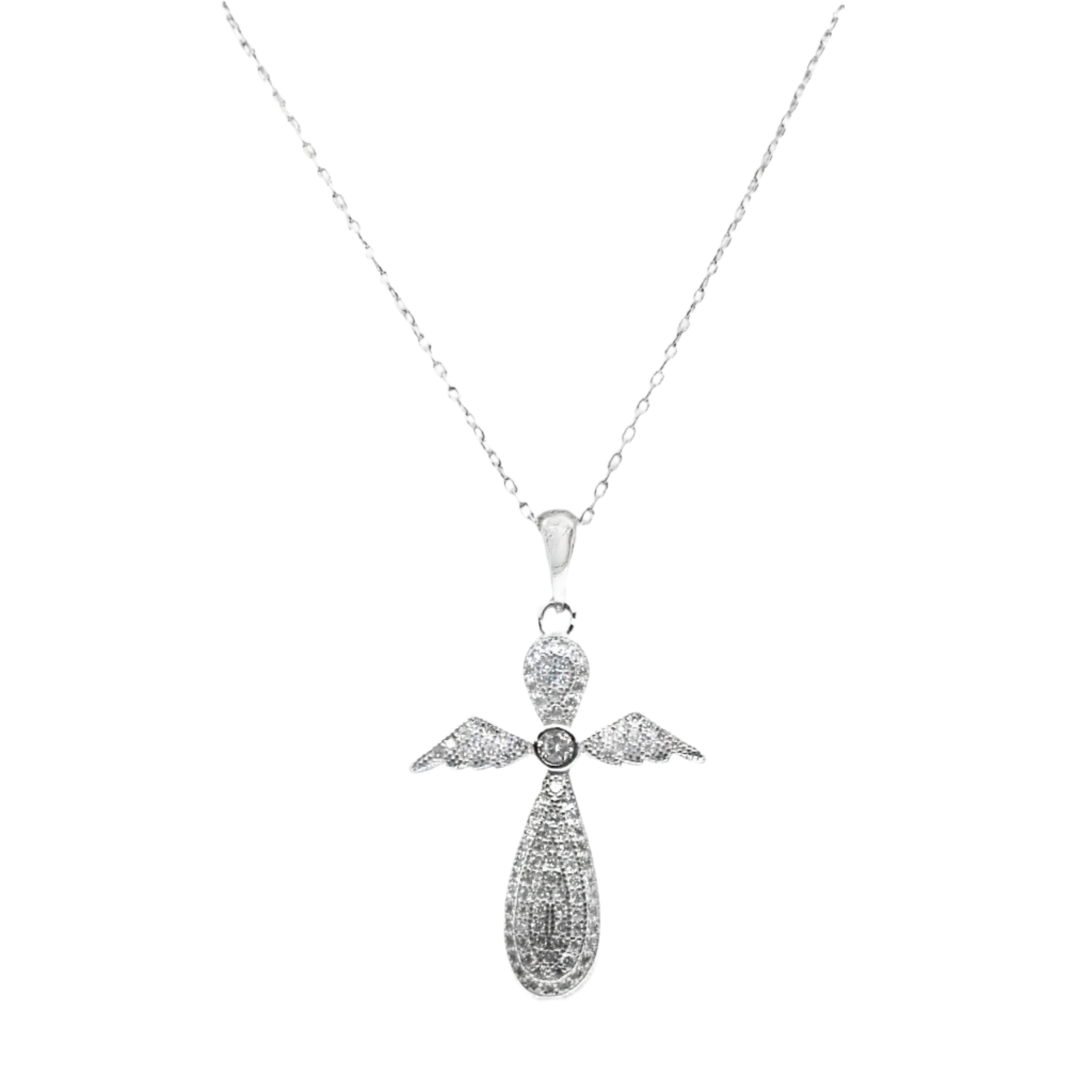 Sterling Silver Cross Angel Necklace – Atlanta Jewelers Supply